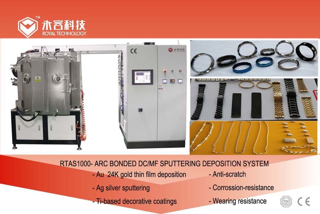 Stainless Steel Jewelry PVD Gold Plating Machine , Silver Jewelry IPG ...