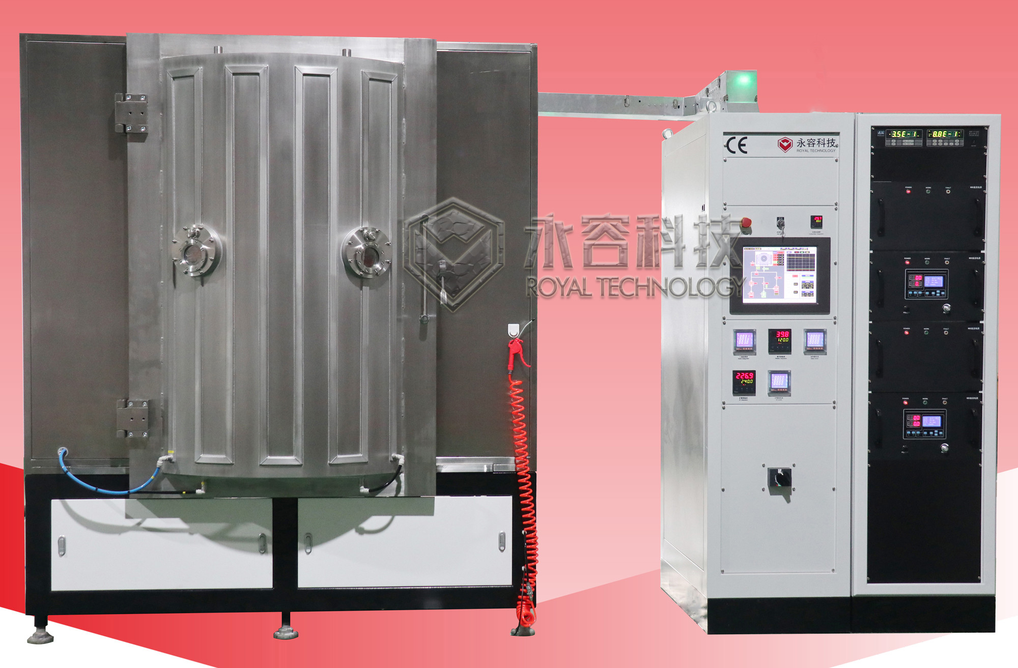 Magnetron Sputtering PVD Vacuum Coating Machine, IPG Blue MF sputtering ...