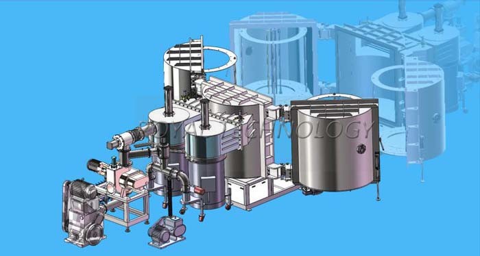Vacuum Thermal Evaporation System , 2 Doors Thermal Evaporation Coating ...