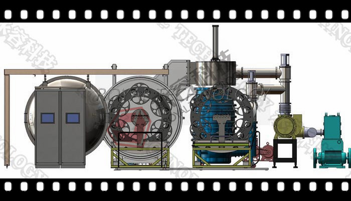 Horizontal High Vacuum Sputter Deposition System , DC Sputtering ...