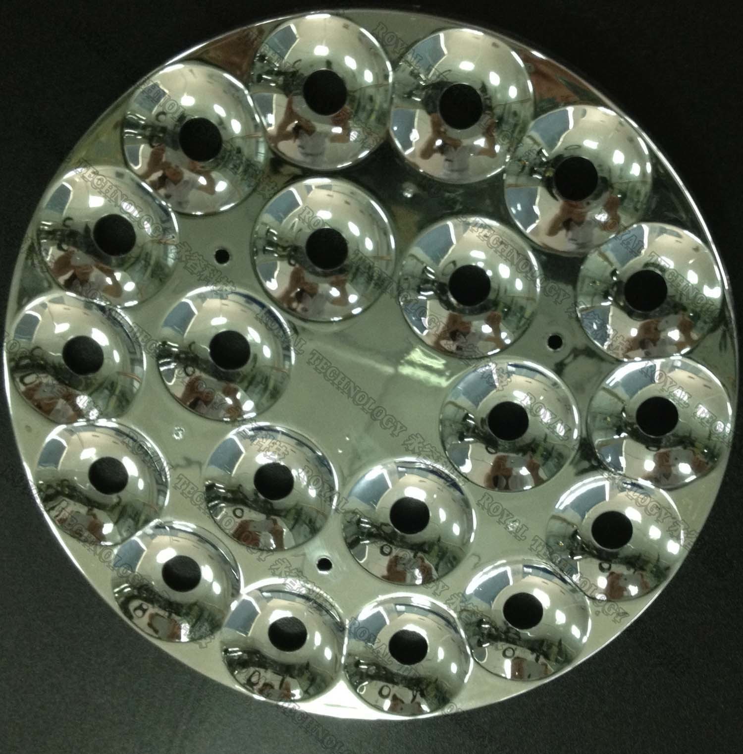 PC + ABS LED light Reflector Aluminum Metallization, LED lighting High ...