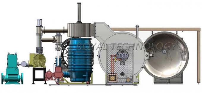 Horizontal Thermal Evaporation Coating Unit , High Vacuum Aluminum ...