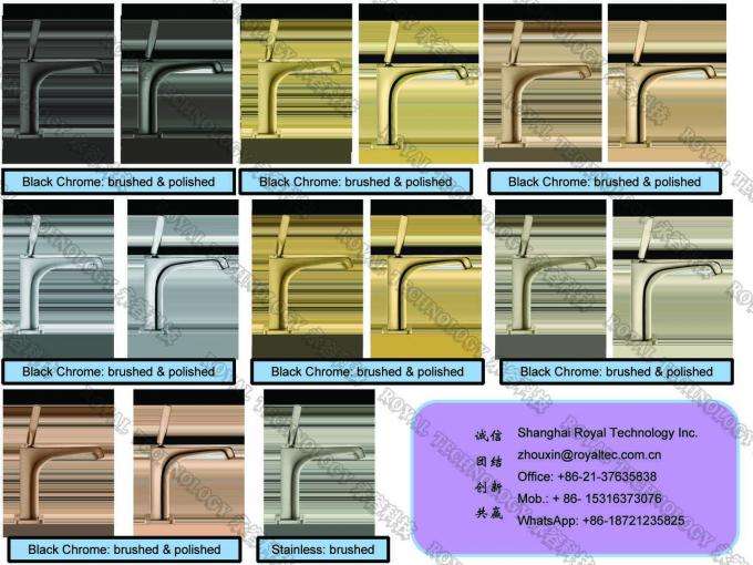 ZrN Light Gold coating on faucets, Brass Faucets PVD Coating Machine ...